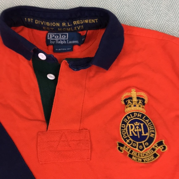 Polo Ralph Lauren | Tops | Bold Ralph Lauren Polo Crest Sash Logo Shirt ...
